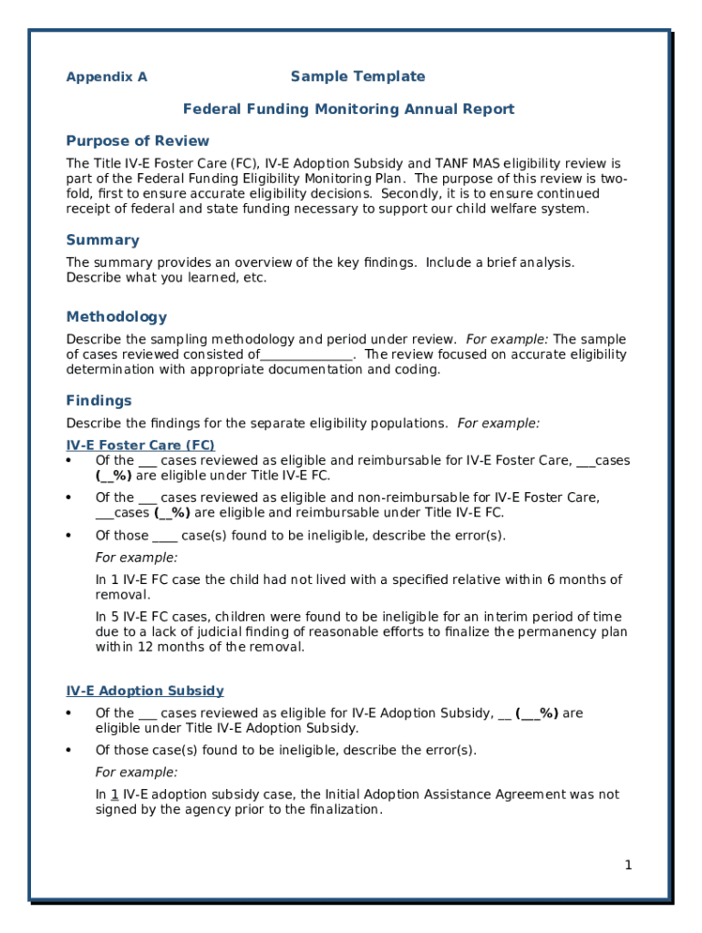 Submission for OMB Review; Plan for Foster Care and ... Doc Template ...