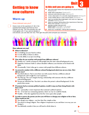 Fillable Online Cultural diversity: Why we should respect other ...