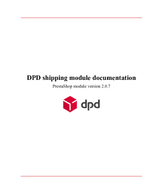 Fillable Online DPD Shipping Module - General topics Fax Email Print ...