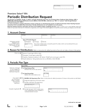 Fillable Online Premiere Select IRA Periodic Distribution Request Form ...
