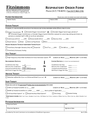 Fillable Online Fitzsimmons Surgical Supply: Fitzsimmons Home Medical ...