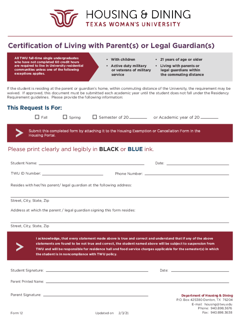 Fillable Online Request for Release from Residency Requirement ( ... Fax Email Print - pdfFiller