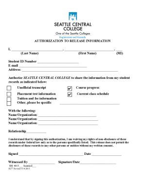 Fillable Online Seattle Central College Identification Cards Fax Email ...