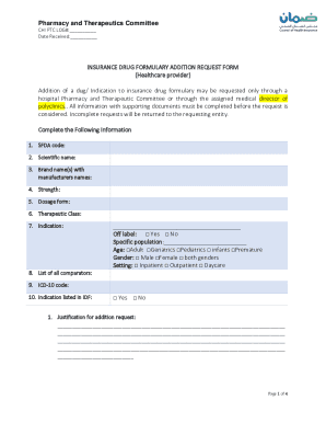 Fillable Online insurance drug formulary addition request form Fax ...