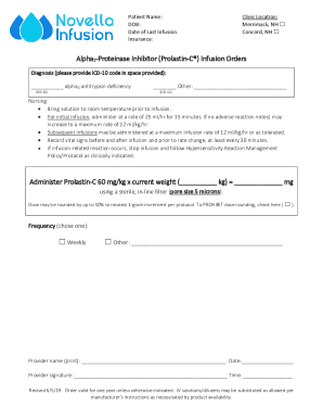Fillable Online human kit PROLASTIN-C (alpha-1-proteinase inhibitor Fax ...