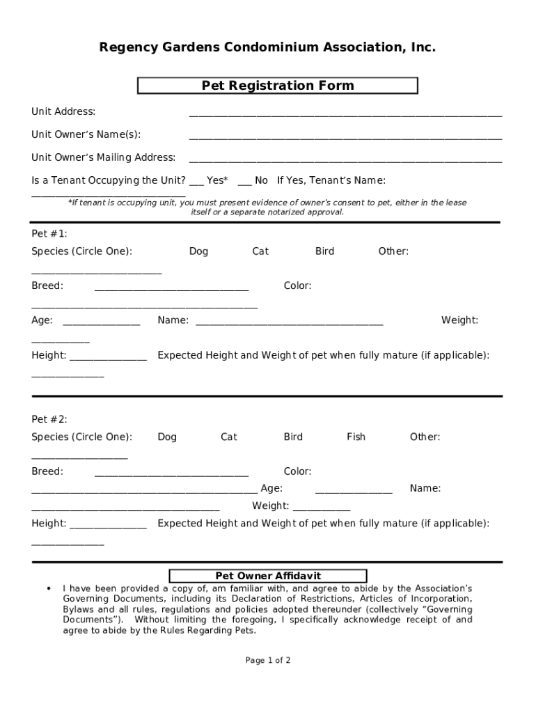 Request Condo Documents - Regency Gardens Condominiums Doc Template ...