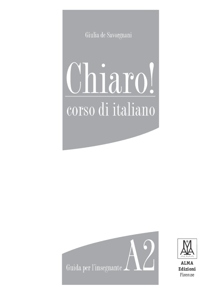 Chiaro A2 Pdf - Compila online, stampabile, compilabile, vuoto | pdfFiller