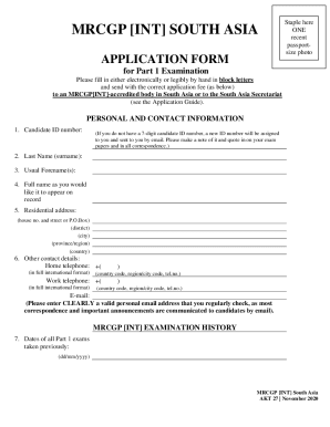 Fillable Online Mrcgp South Asia - Fill Online, Printable, Fillable ...