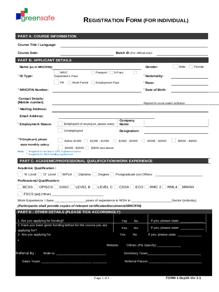 National Registration Identity Card (NRIC) number and ... Doc Template ...