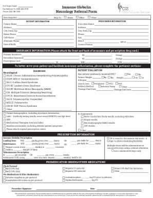 Fillable Online Intravenous Immune Globulin Patient Referral Form ...