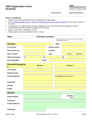 ORS Application for EI Use for Very High Needs Doc Template | pdfFiller