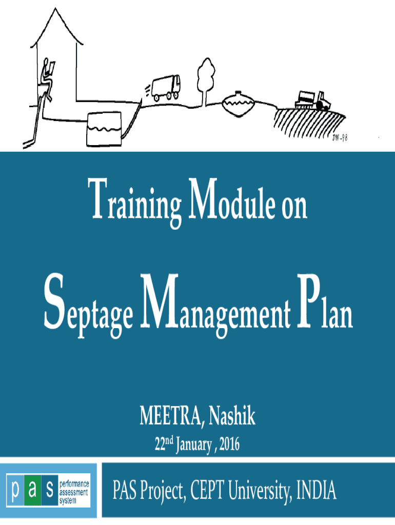 Fillable Online Faecal Sludge and Septage ManagementPlanning Module ...