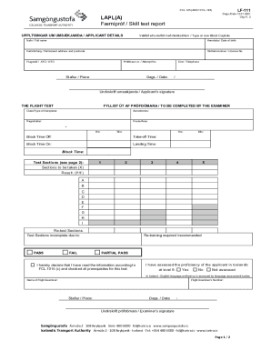 Fillable Online Application for Validation of Flight Crew Licence Fax Email Print - pdfFiller