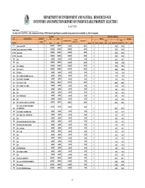 Fillable Online Inventory and Inspection Report of Unserviceable ...