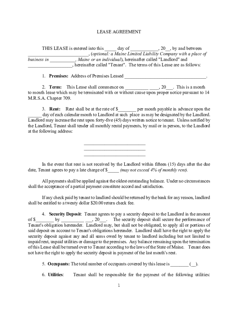 Fillable Online Lease Agreement Related to Sweet Dirt ... Fax Email Print - pdfFiller