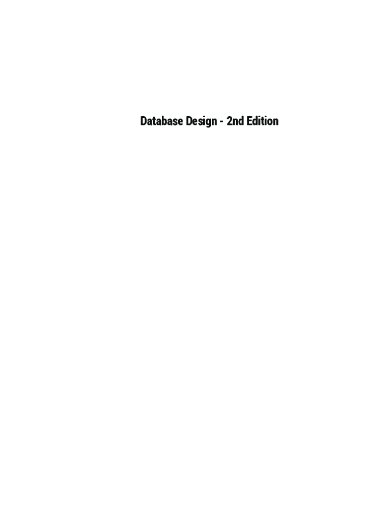 Fillable Online Database Design - 2nd Edition Fax Email Print - pdfFiller