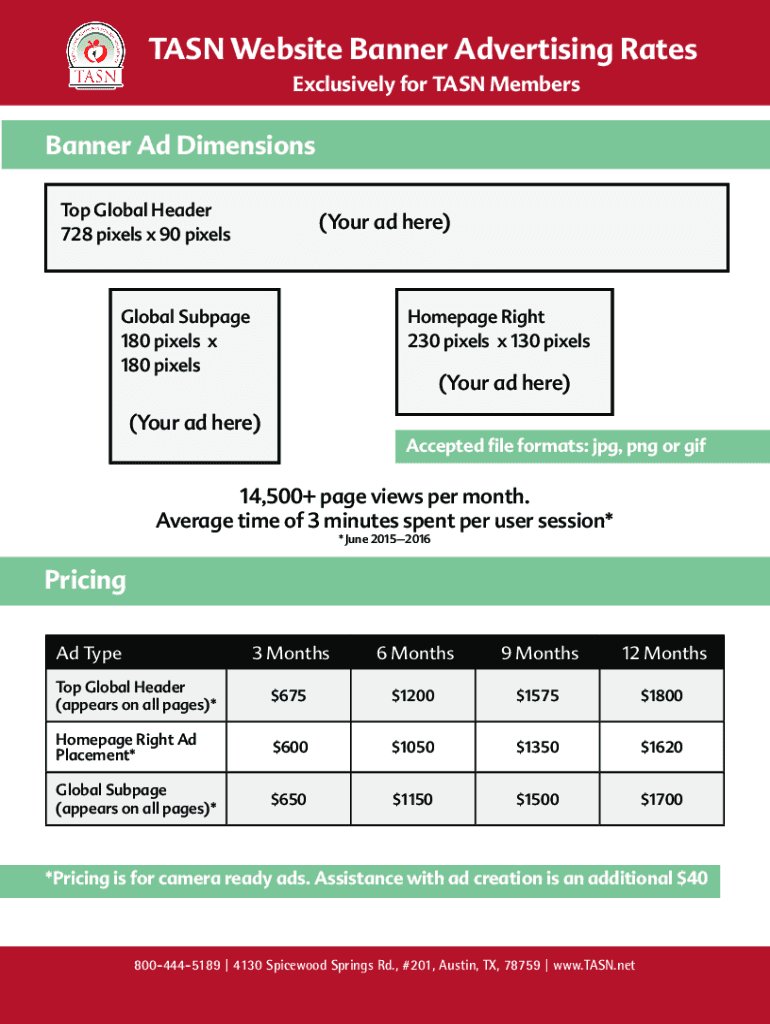 Fillable Online Best Ad Creative Banner Ad Sizes Fax Email Print - pdfFiller