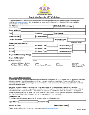 Fillable Online NDT Inspection Seminar Registration Form - NDT ...