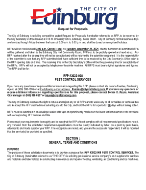 Fillable Online Request for Proposals RFP #2022-008 PEST CONTROL ...