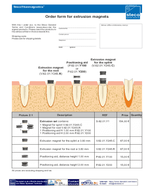 Fillable Online Order form for Extrusion magnets Fax Email Print ...