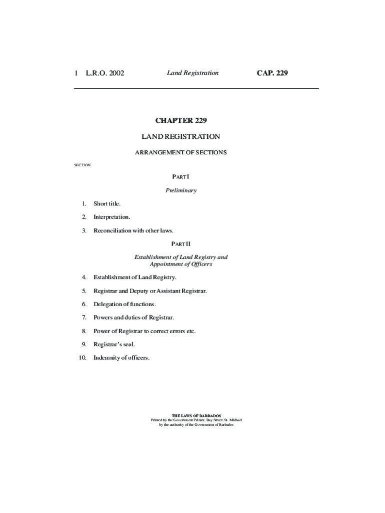 Fillable Online deeds and land registry act arrangement of sections Fax ...