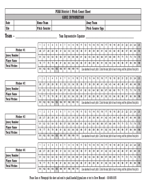 Fillable Online piaa baseball pitch count verification form Fax Email ...