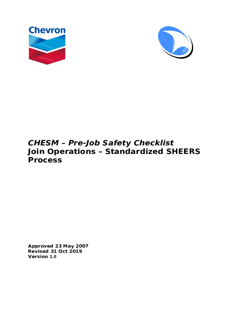 Contractor Pre-Job Safety Checklist & Sign-Off Doc Template | pdfFiller