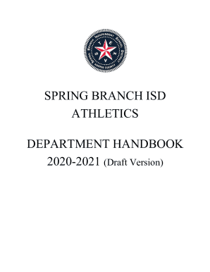Fillable Online SPRING BRANCH ISD ATHLETICS DEPARTMENT ... - Finalsite ...