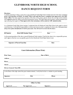 Fillable Online Dance Guest Request Form.docx Fax Email Print - pdfFiller