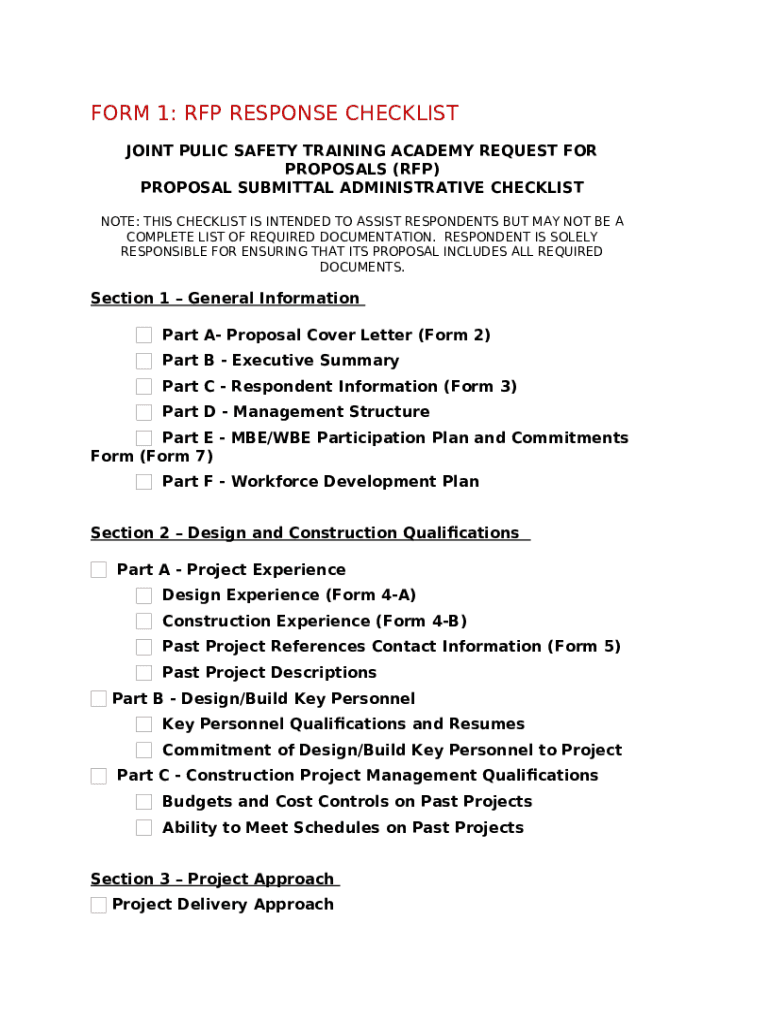 rfp requirements and instructions work sheet Doc Template | pdfFiller