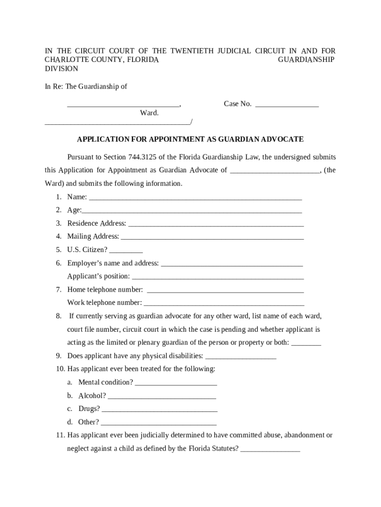 Application for Appointment as Guardian ... - ca.cjis20.org Doc ...