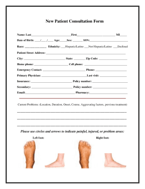 Fillable Online New Patient Consultation Form Fax Email Print - pdfFiller