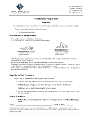 Fillable Online Fleet Enema Prep Instructions.pages Fax Email Print ...