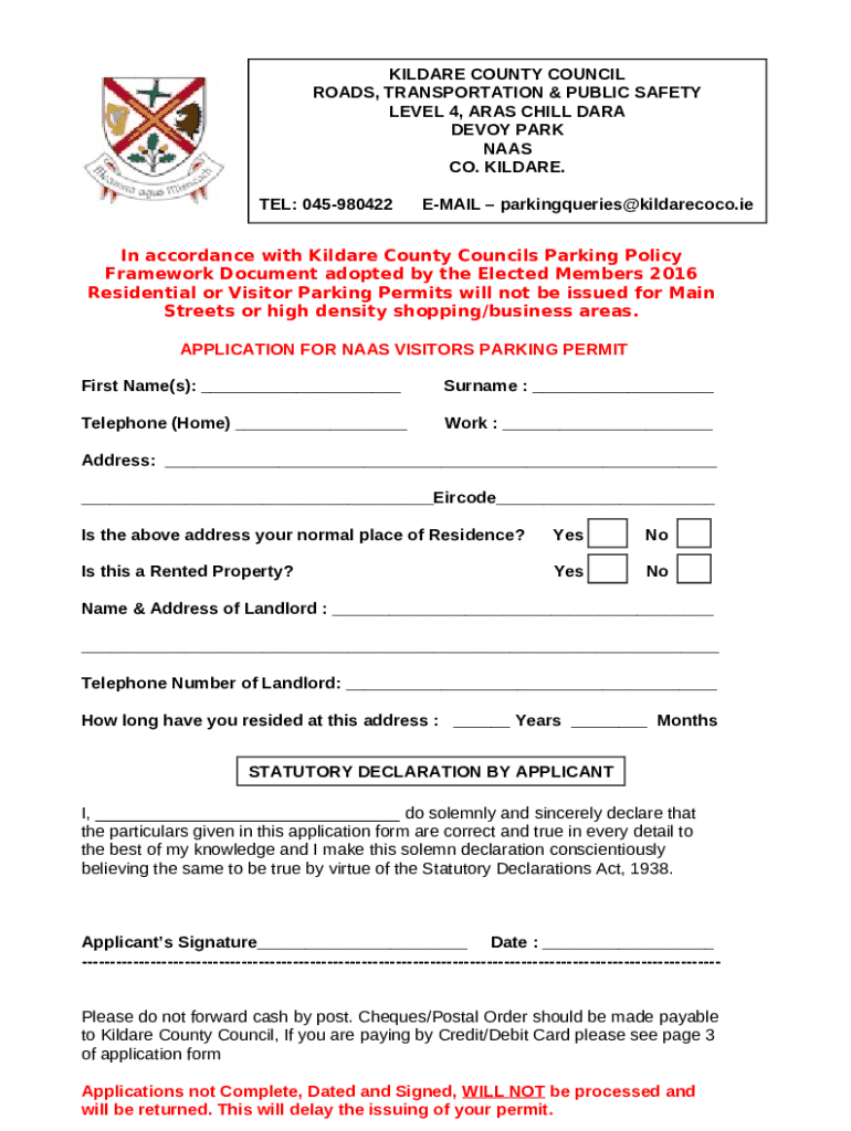Athy Residential Permit Application .doc - KILDARE... Doc Template ...