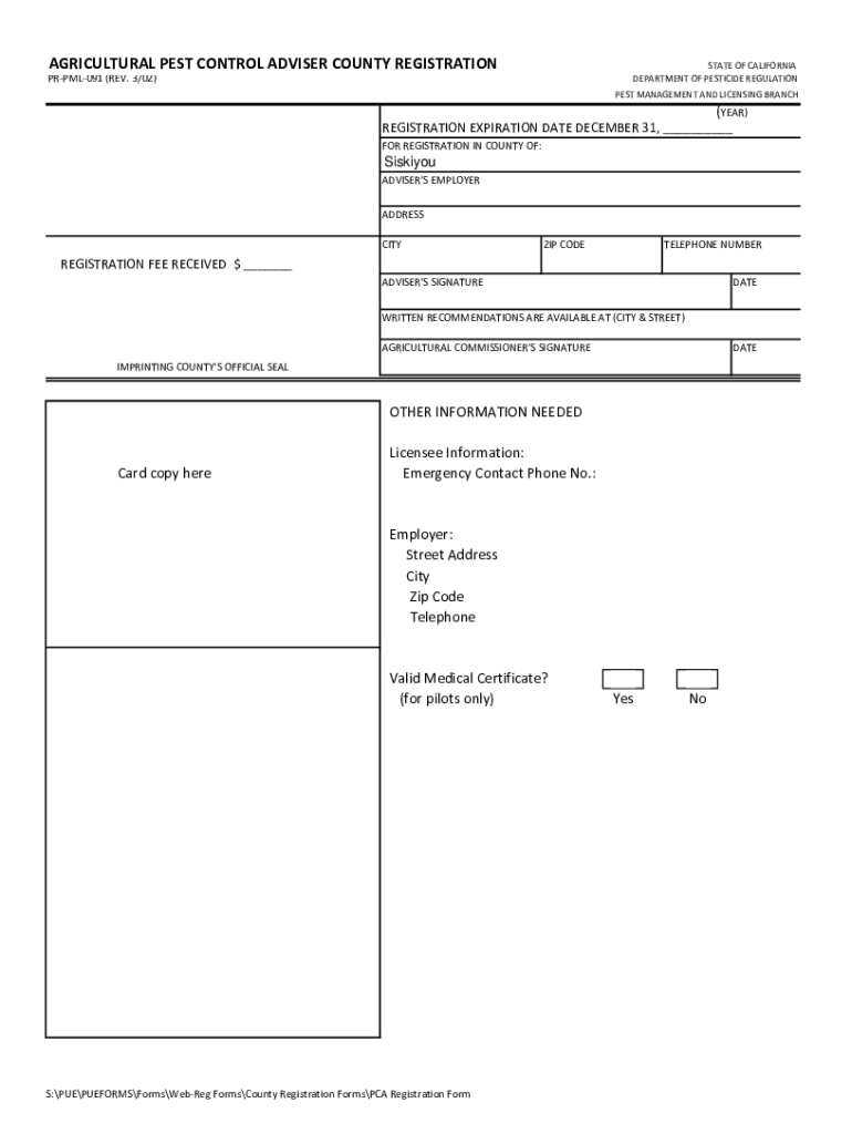 Fillable Online registration-form--ag-pcb--pca.pdf Fax Email Print - pdfFiller