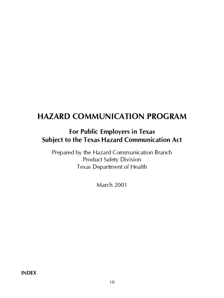 Fillable Online Hazard Communication Worker Right-to-Know Program Fax Email Print - pdfFiller