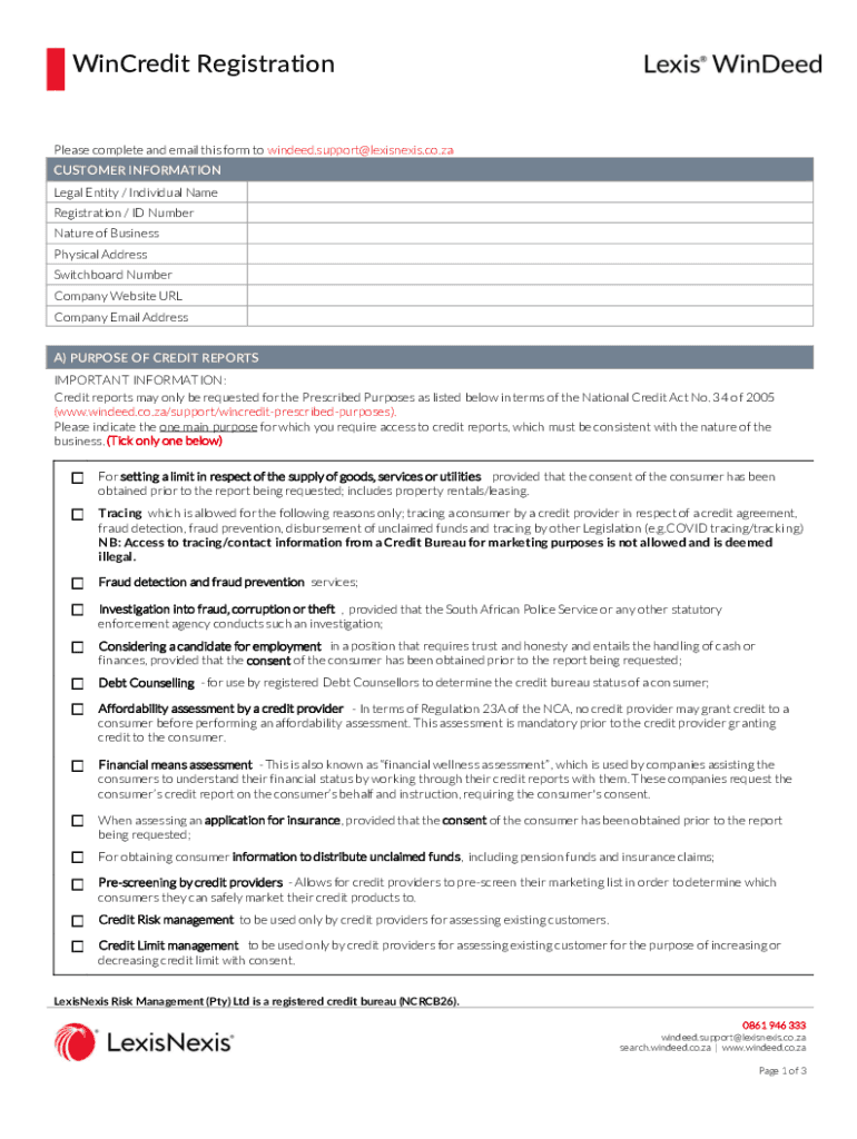 Fillable Online WinDeed Registration Fax Email Print - pdfFiller