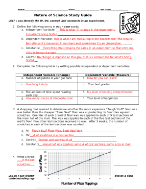 EXPERIMENTAL DESIGN WORKSHEET: IV, DV, controls, ... Doc Template ...