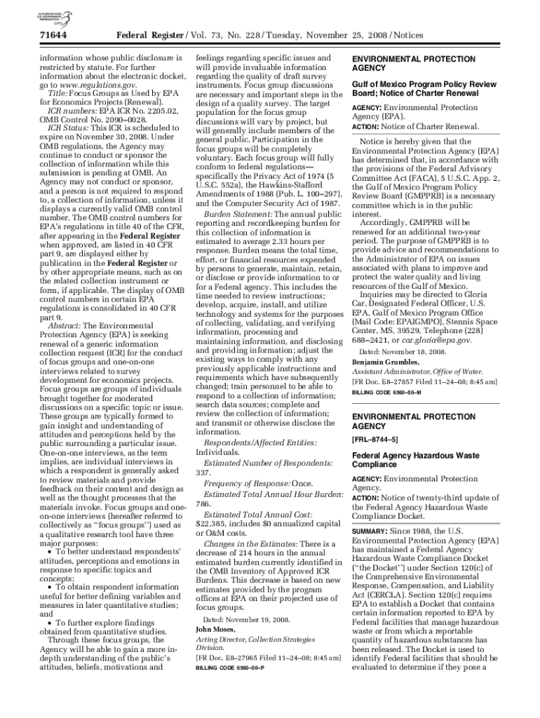 Fillable Online Public Inspection: Agency Information Collection ...