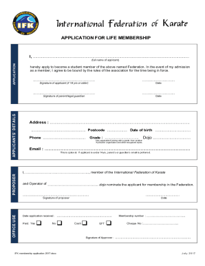 Fillable Online Student Membership Application Form Fax Email Print - pdfFiller
