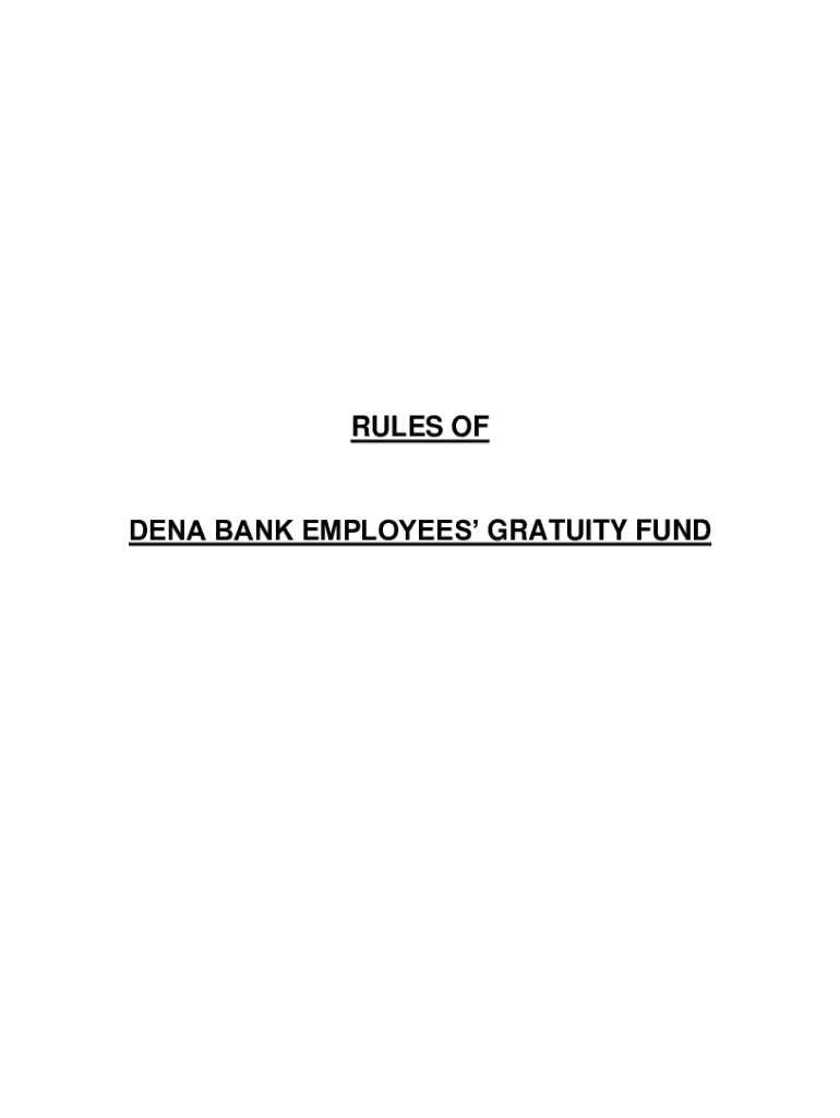 Fillable Online GRATUITY FUND RULE S 1 TITLE AND COMMENCEMENT Fax Email ...