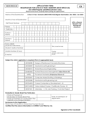 Fillable Online III B.Tech I Sem - NECR BTECH 20 - Reg. Exam ...