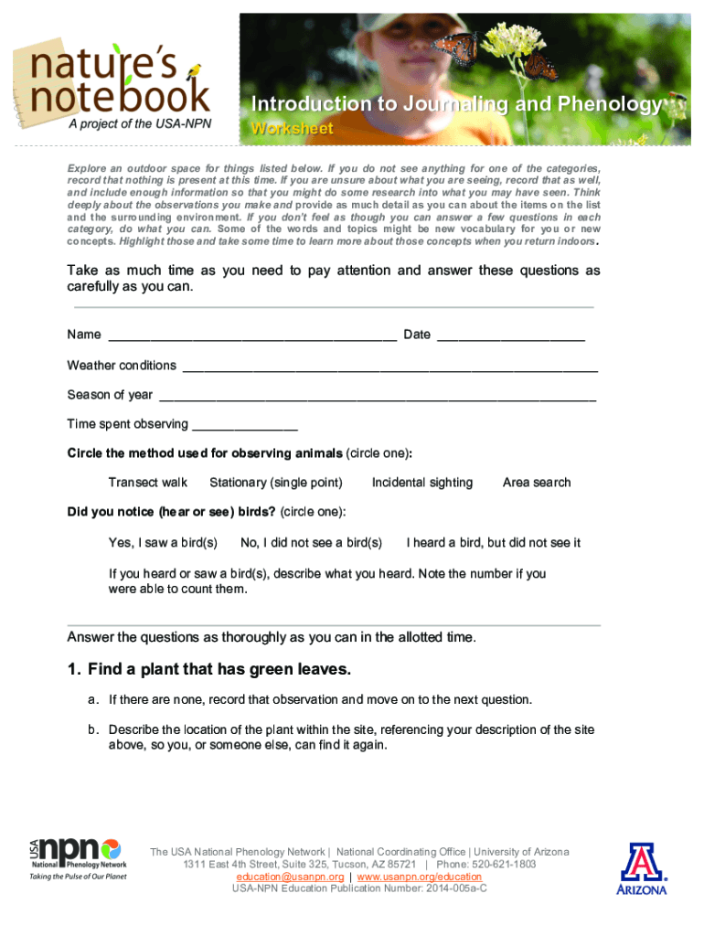 Fillable Online USA-NPNIntro-to-Obs-Worksheet2017Kun05.docx Fax Email Print - pdfFiller