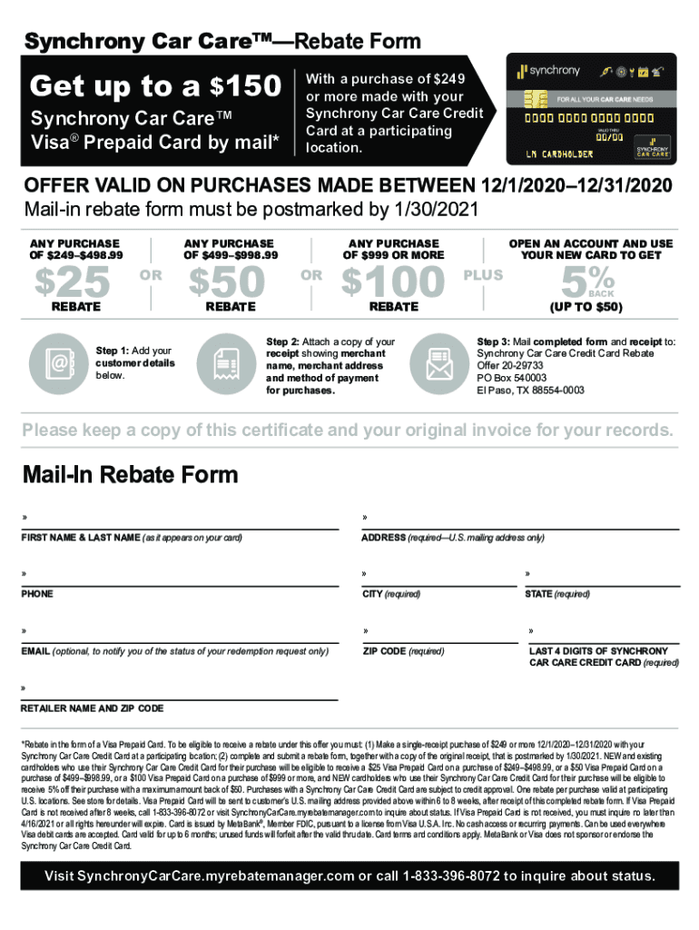 Fillable Online in the form of a Visa Prepaid Card by mail* Fax Email ...