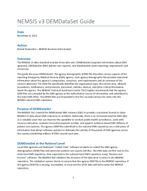 Fillable Online NEMSIS(National EMS Information System) Fax Email Print ...