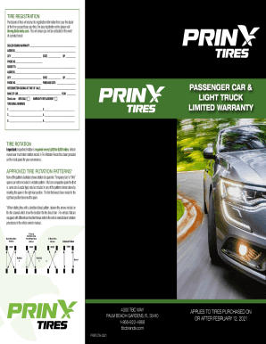 Fillable Online Tire Registration Form Fax Email Print - pdfFiller