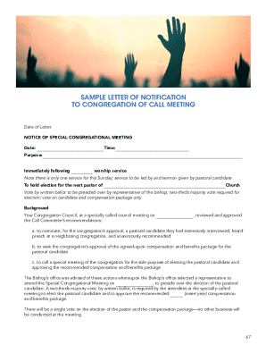 Fillable Online SAMPLE LETTER OF NOTIFICATION TO ... Fax Email Print ...