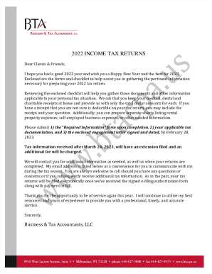 Fillable Online How to Write a Tax Return Letter to Clients (+ Free ...