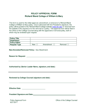 Fillable Online Policy-Approval-Form Fax Email Print - pdfFiller