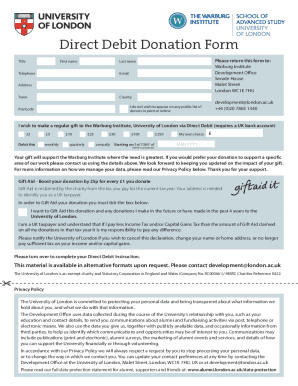 Fillable Online Direct Debit Donation Form Fax Email Print - pdfFiller